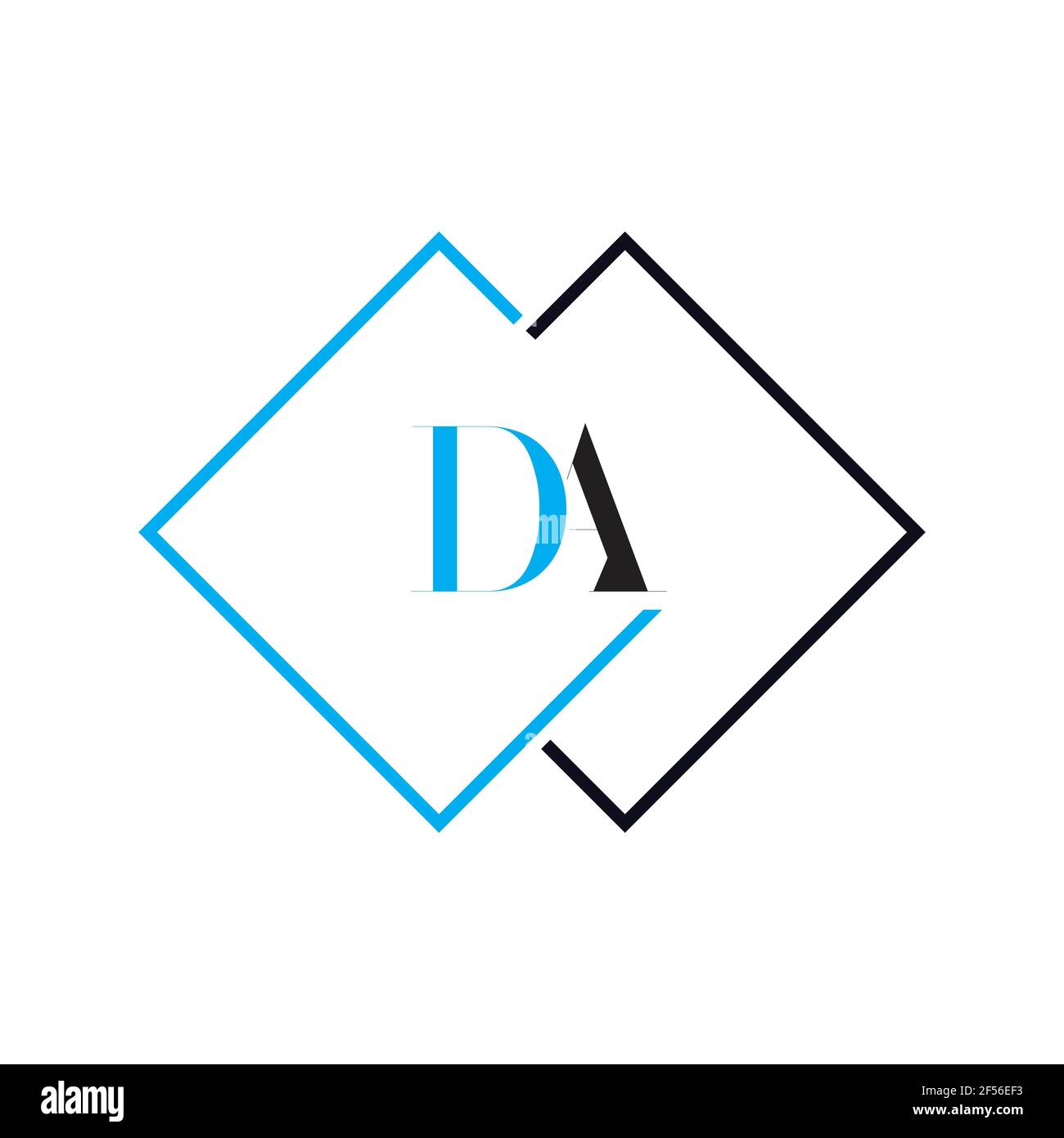 Initial Monogram Letter DA Logo Design Vector Template. DA Letter Logo ...