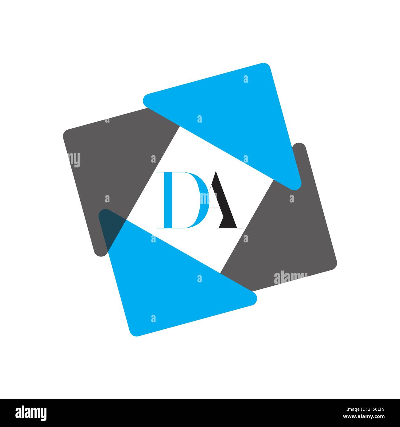 Initial Monogram Letter DA Logo Design Vector Template. DA Letter Logo ...