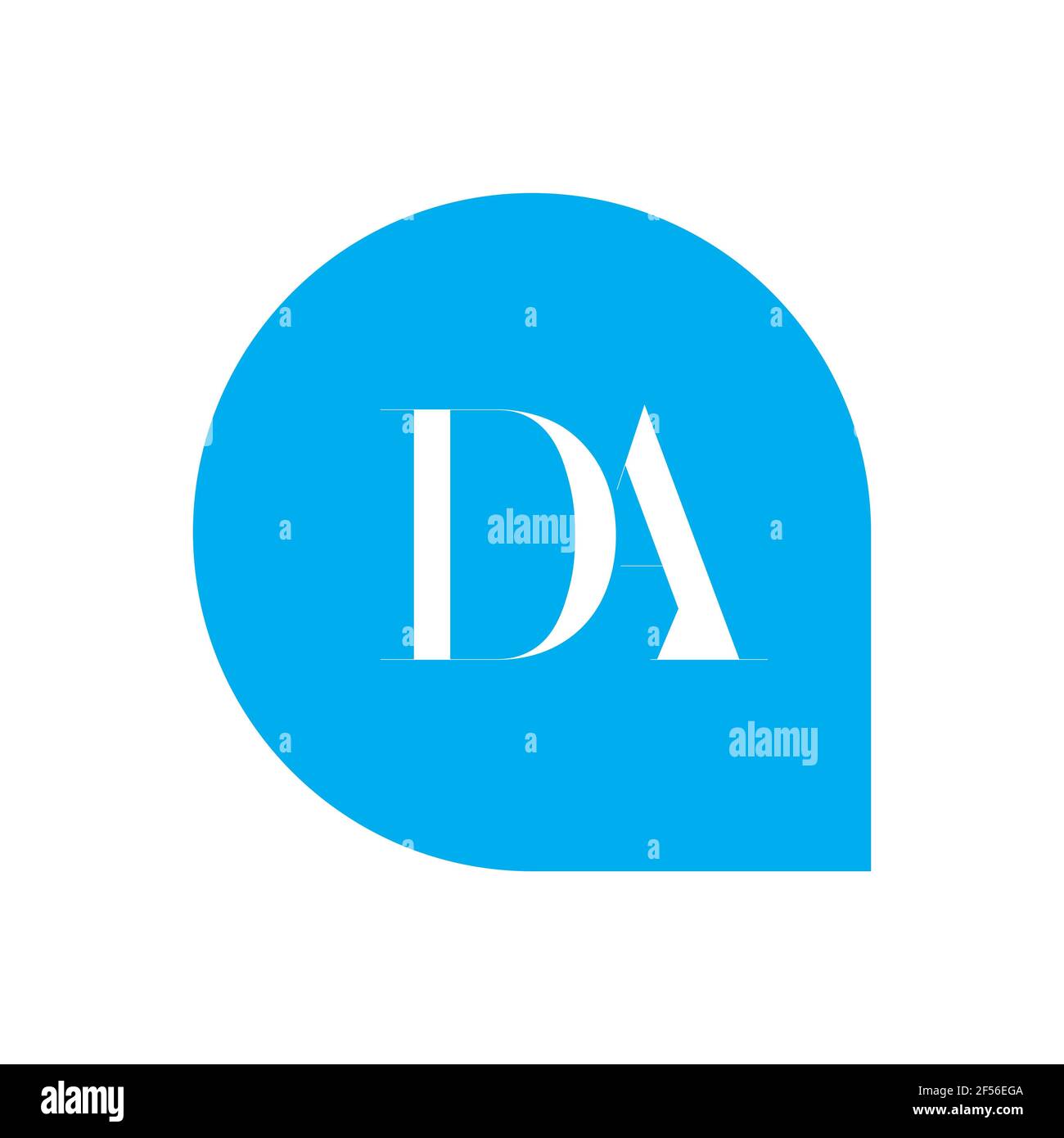 Initial Monogram Letter DA Logo Design Vector Template. DA Letter Logo ...