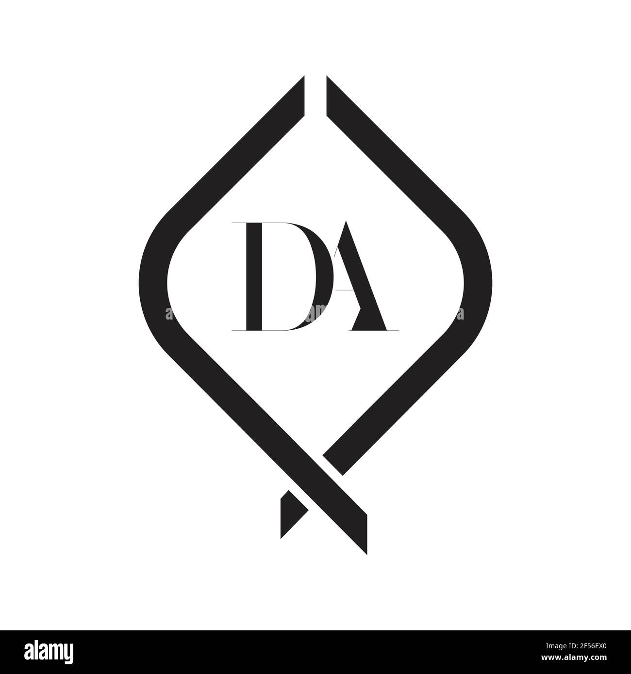 Initial Monogram Letter DA Logo Design Vector Template. DA Letter Logo ...