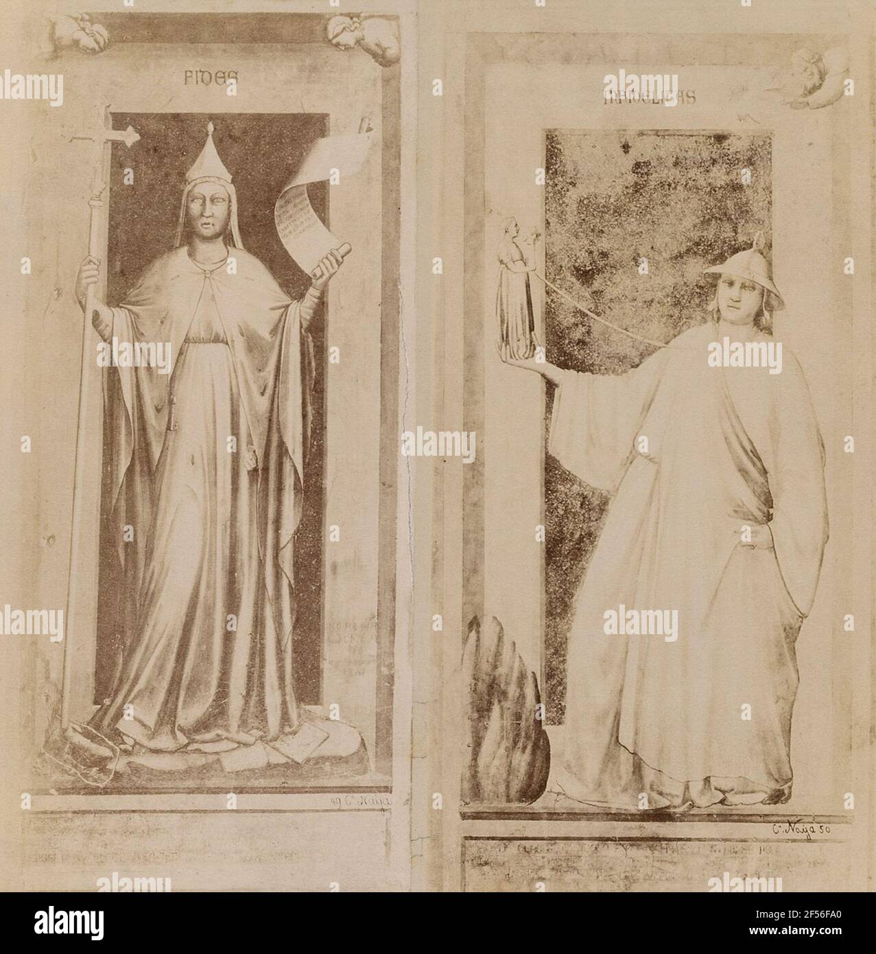 Padua - Arenakapelle: virtues and trucks, Iustitia and Iniustitia of ...