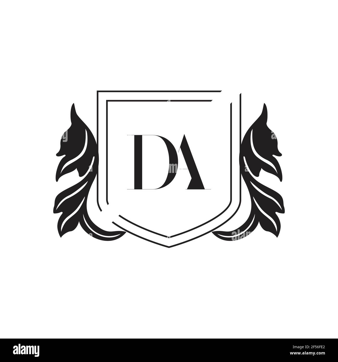 Initial Monogram Letter DA Logo Design Vector Template. DA Letter Logo ...