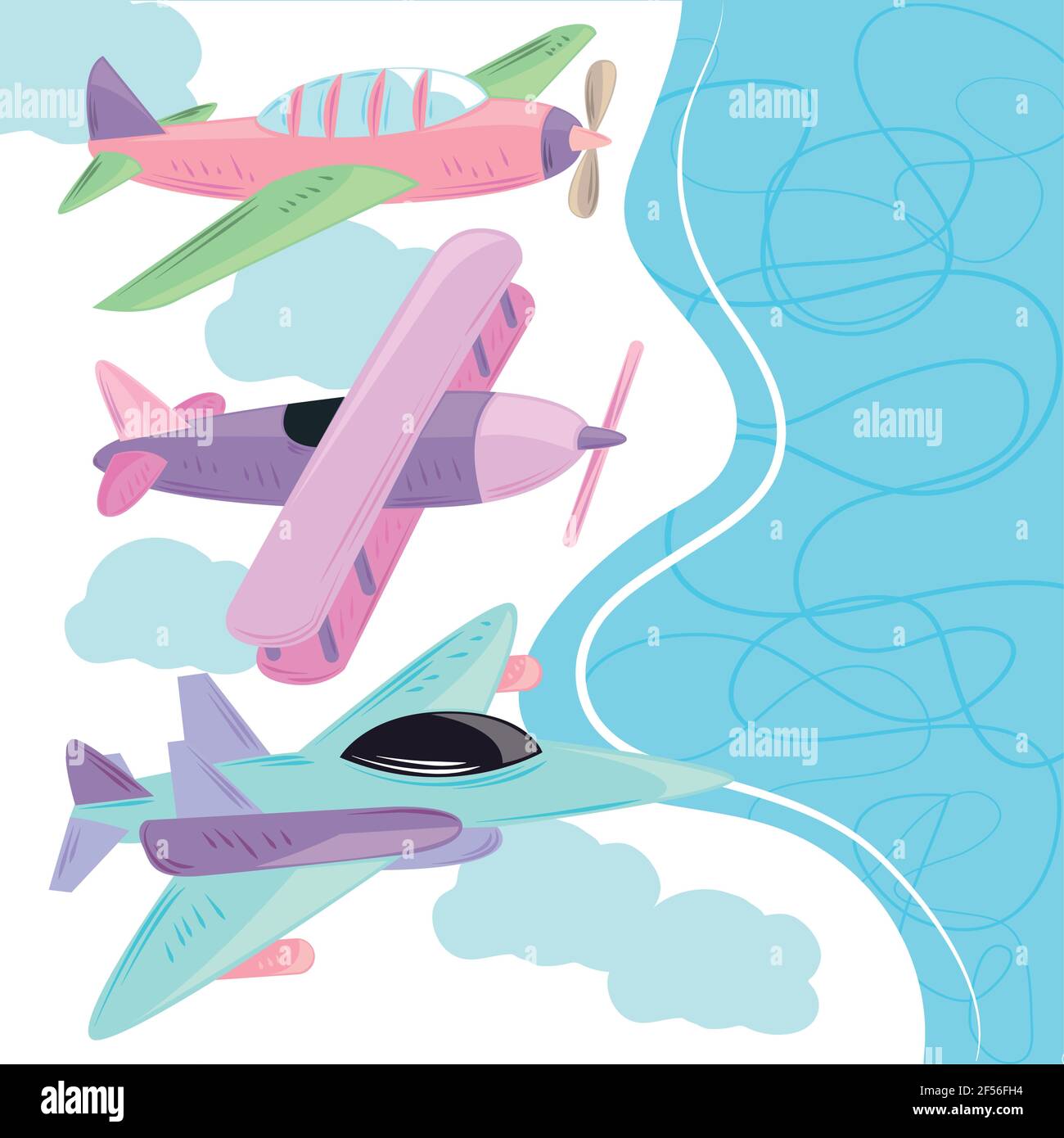 planes transport cartoon travel sky Stock Vector Image & Art - Alamy