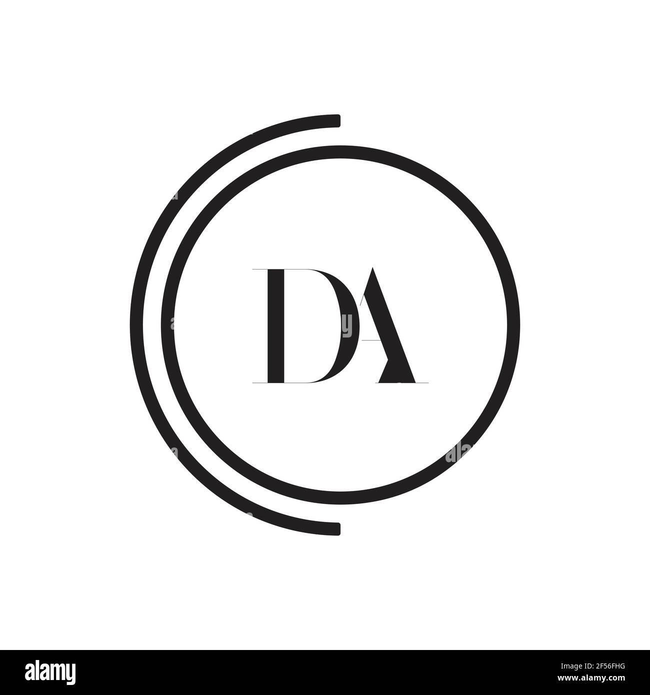 Initial Monogram Letter DA Logo Design Vector Template. DA Letter Logo ...