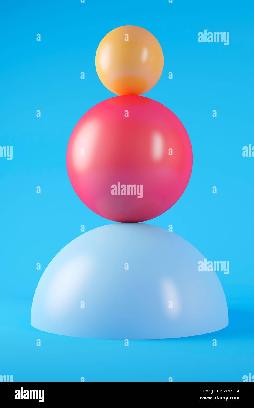 Cube cone stacked top each other hi-res stock photography and images ...