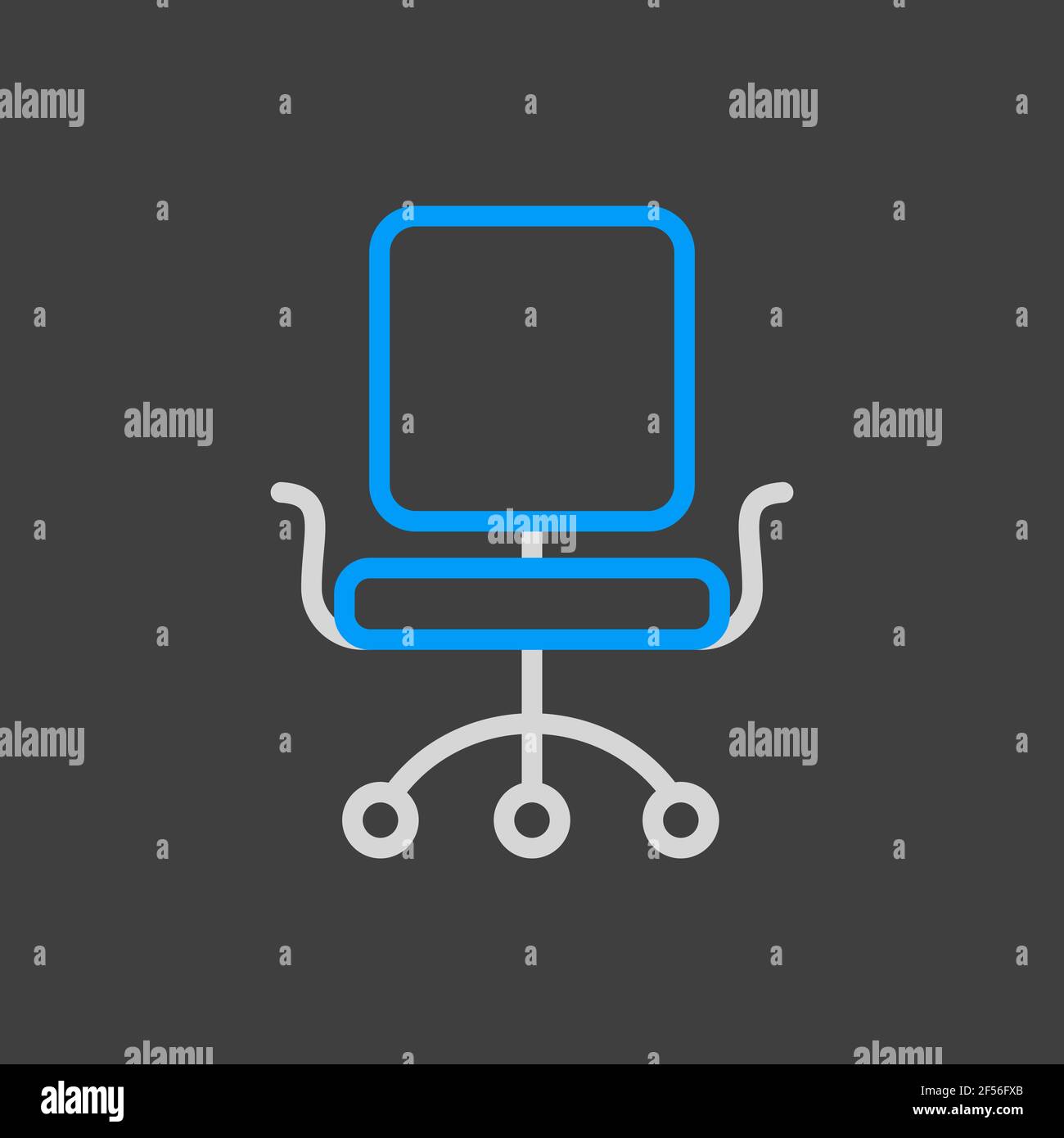 Office Chair outline icon. Business sign. Graph symbol for your web ...