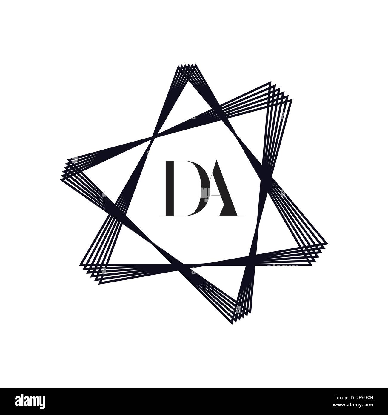 Initial Monogram Letter DA Logo Design Vector Template. DA Letter Logo ...