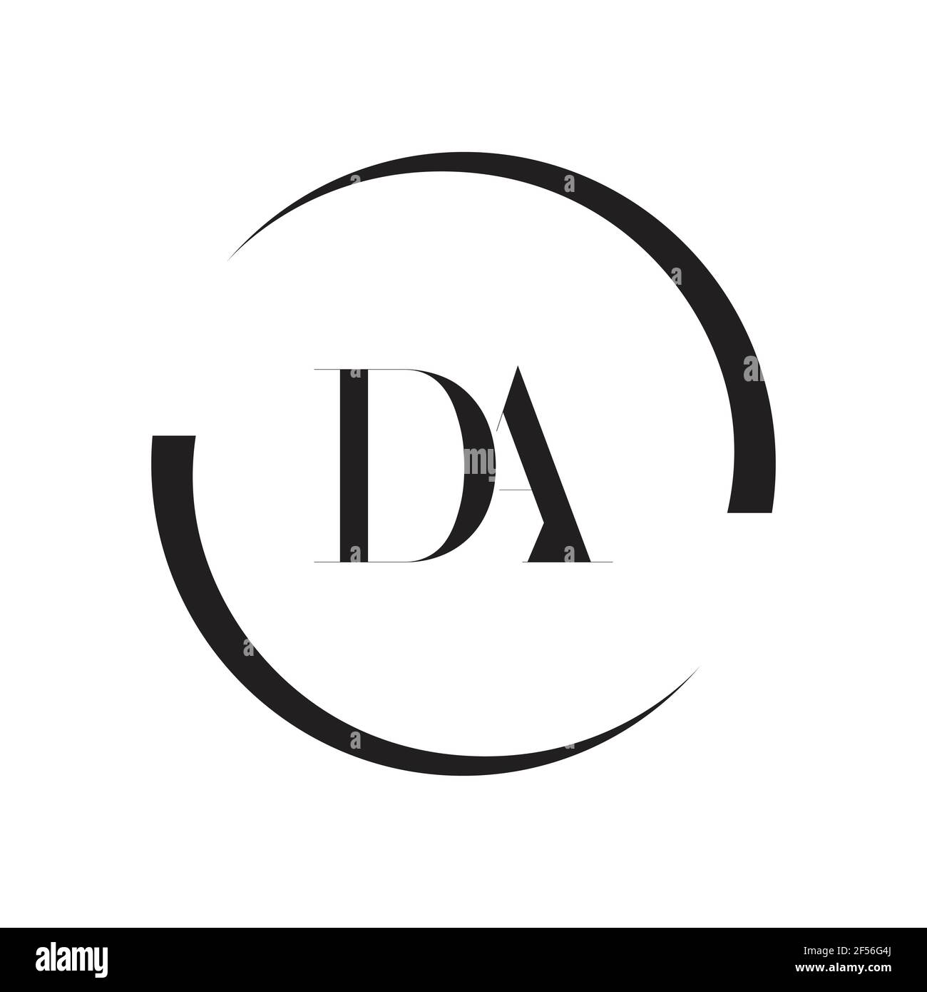 Initial Monogram Letter DA Logo Design Vector Template. DA Letter Logo ...