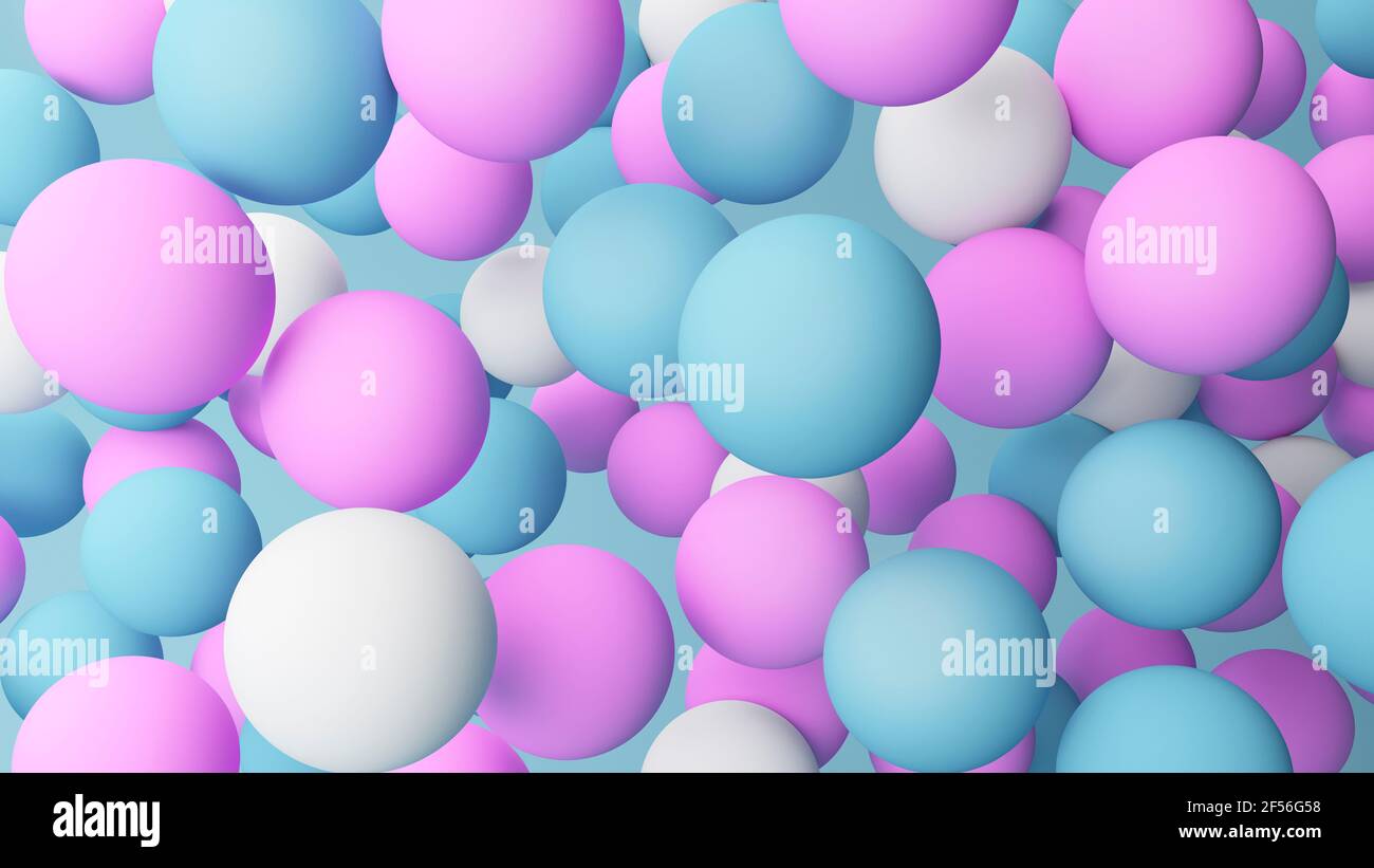 Multiple blue spheres in air Stock Photo - Alamy