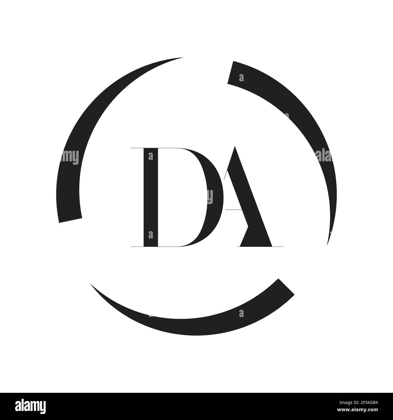 Initial Monogram Letter DA Logo Design Vector Template. DA Letter Logo ...
