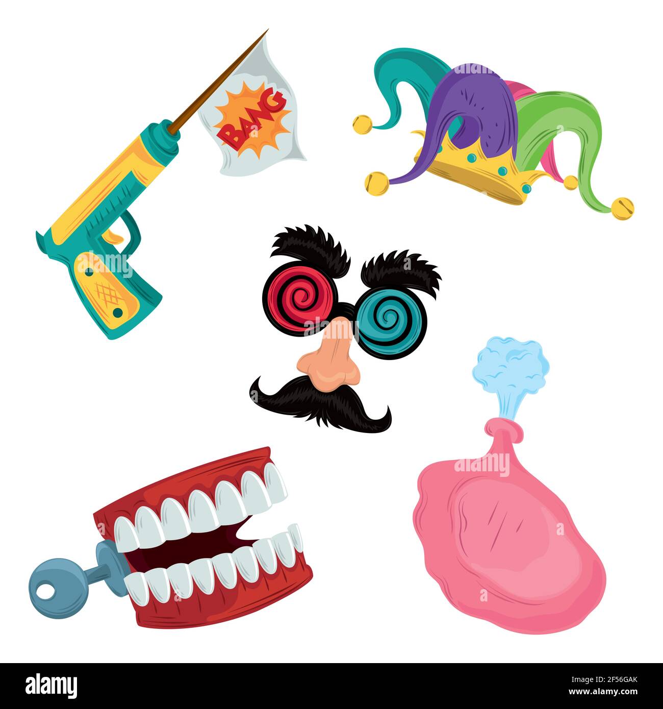 April fools day cartoon face hi-res stock photography and images - Alamy