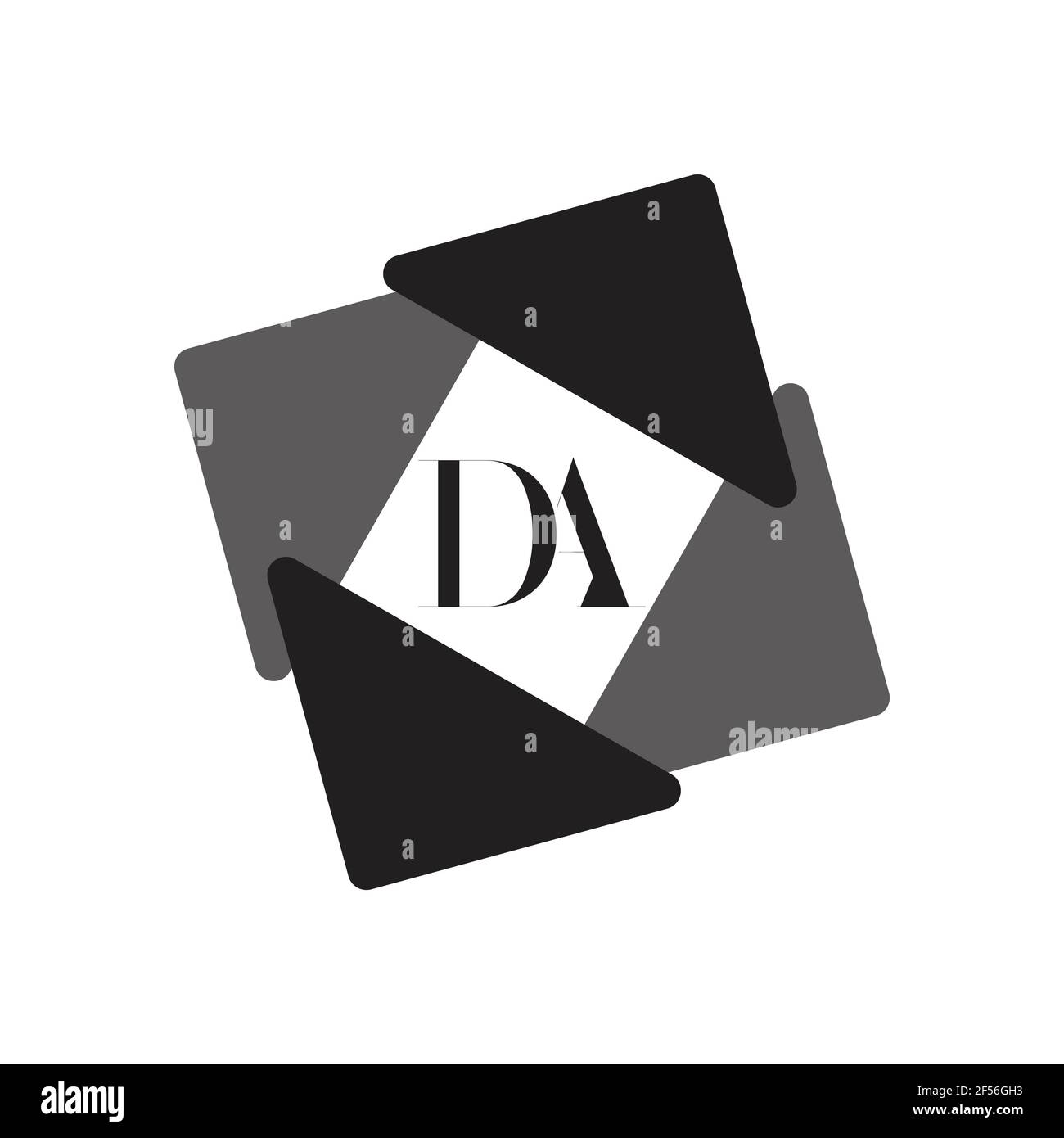 Initial Monogram Letter DA Logo Design Vector Template. DA Letter Logo ...