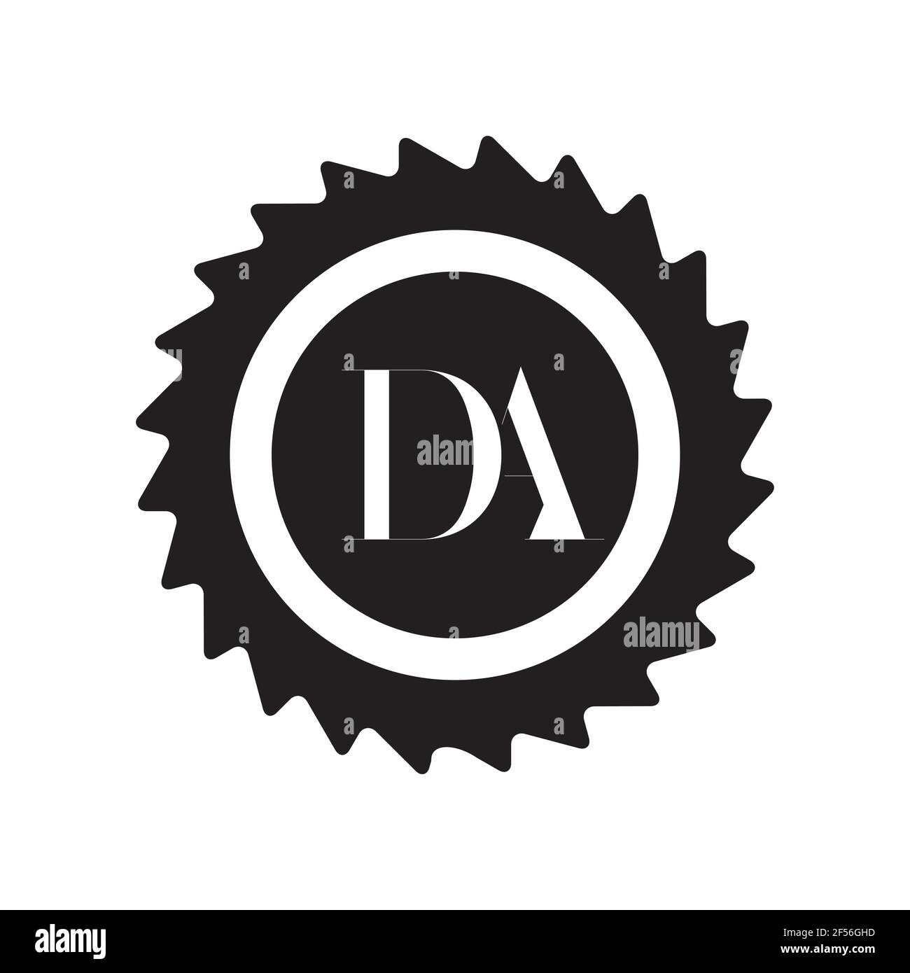 Initial Monogram Letter DA Logo Design Vector Template. DA Letter Logo ...