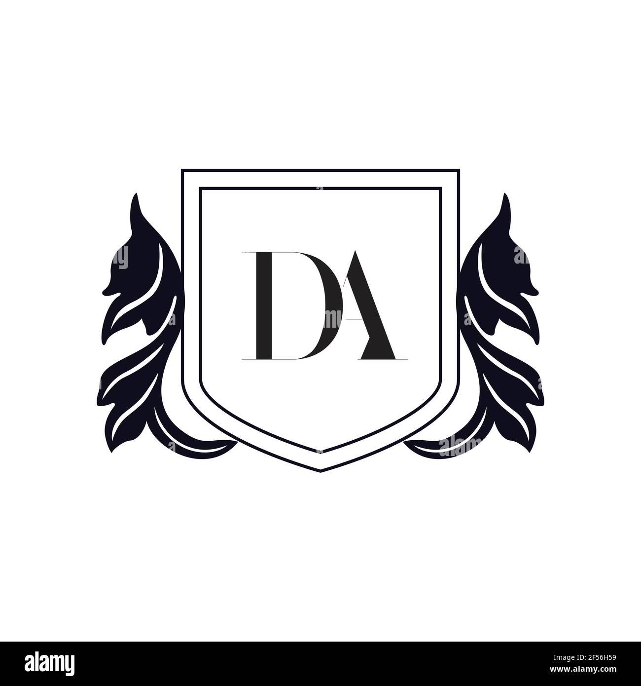 Initial Monogram Letter DA Logo Design Vector Template. DA Letter Logo ...