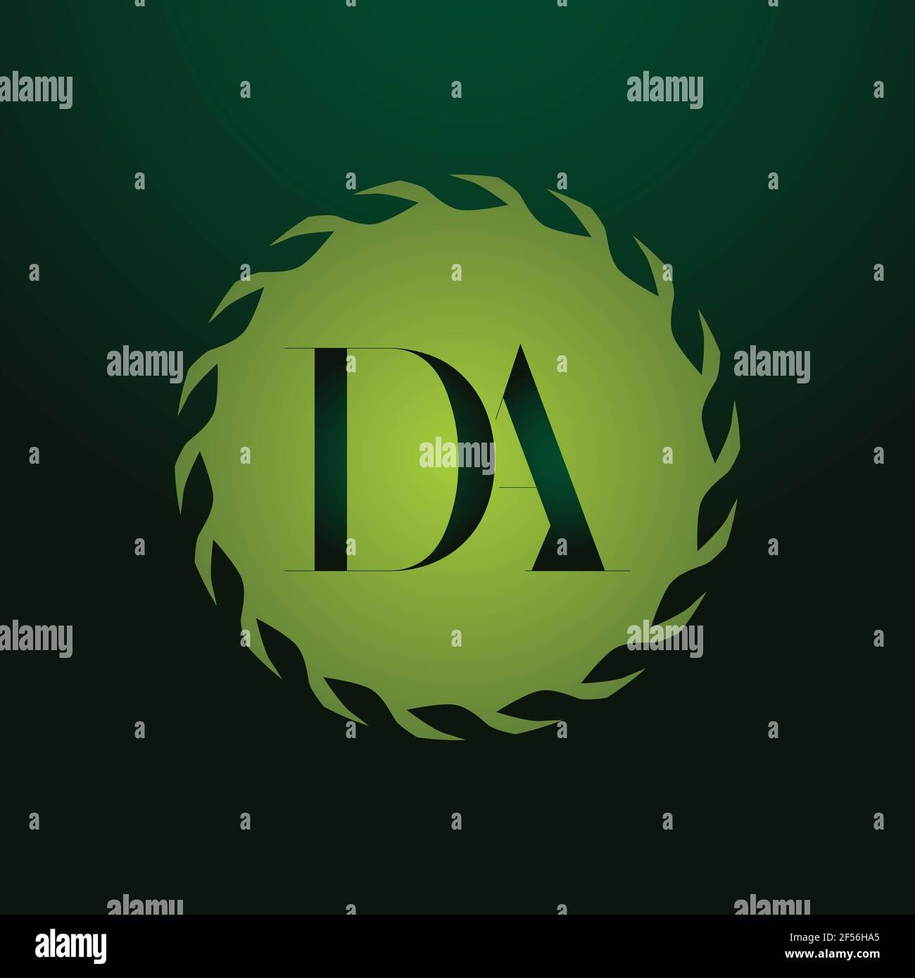 Initial Monogram Letter DA Logo Design Vector Template. DA Letter Logo ...