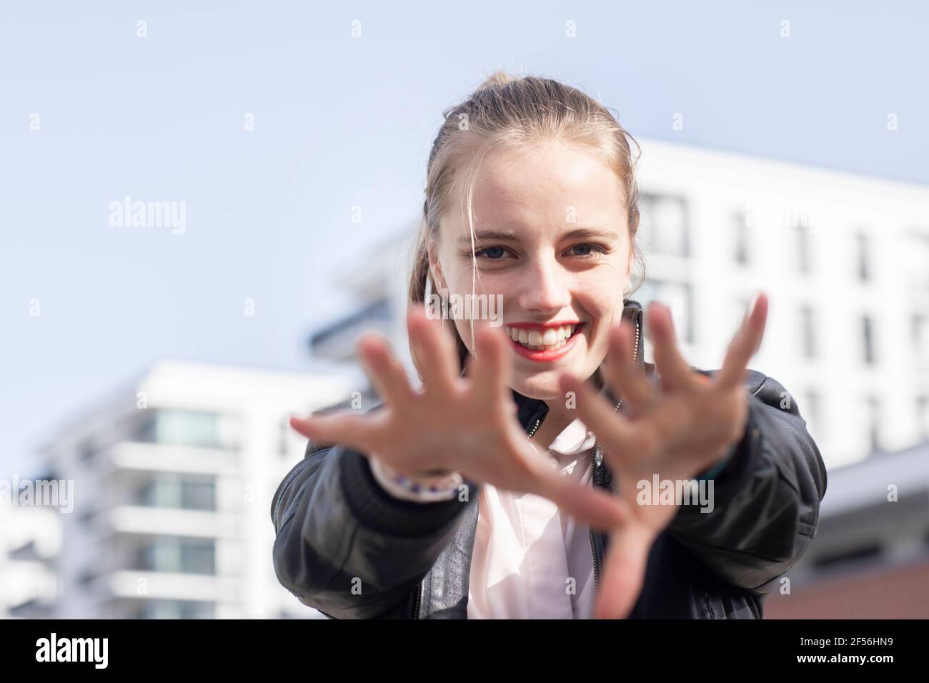 Reaching toward camera hi-res stock photography and images - Alamy