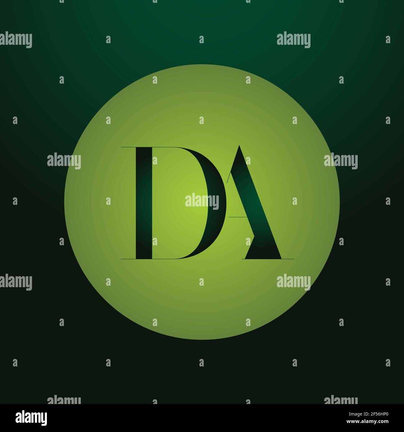 Initial Monogram Letter DA Logo Design Vector Template. DA Letter Logo ...