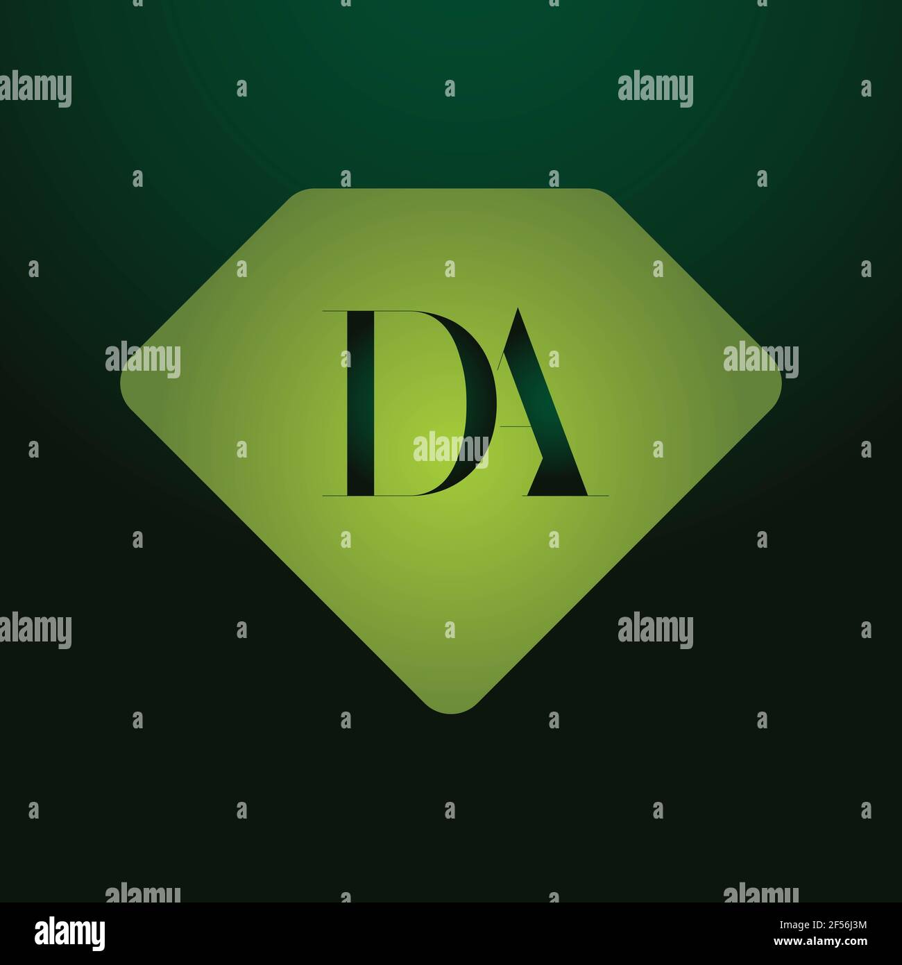 Initial Monogram Letter DA Logo Design Vector Template. DA Letter Logo ...