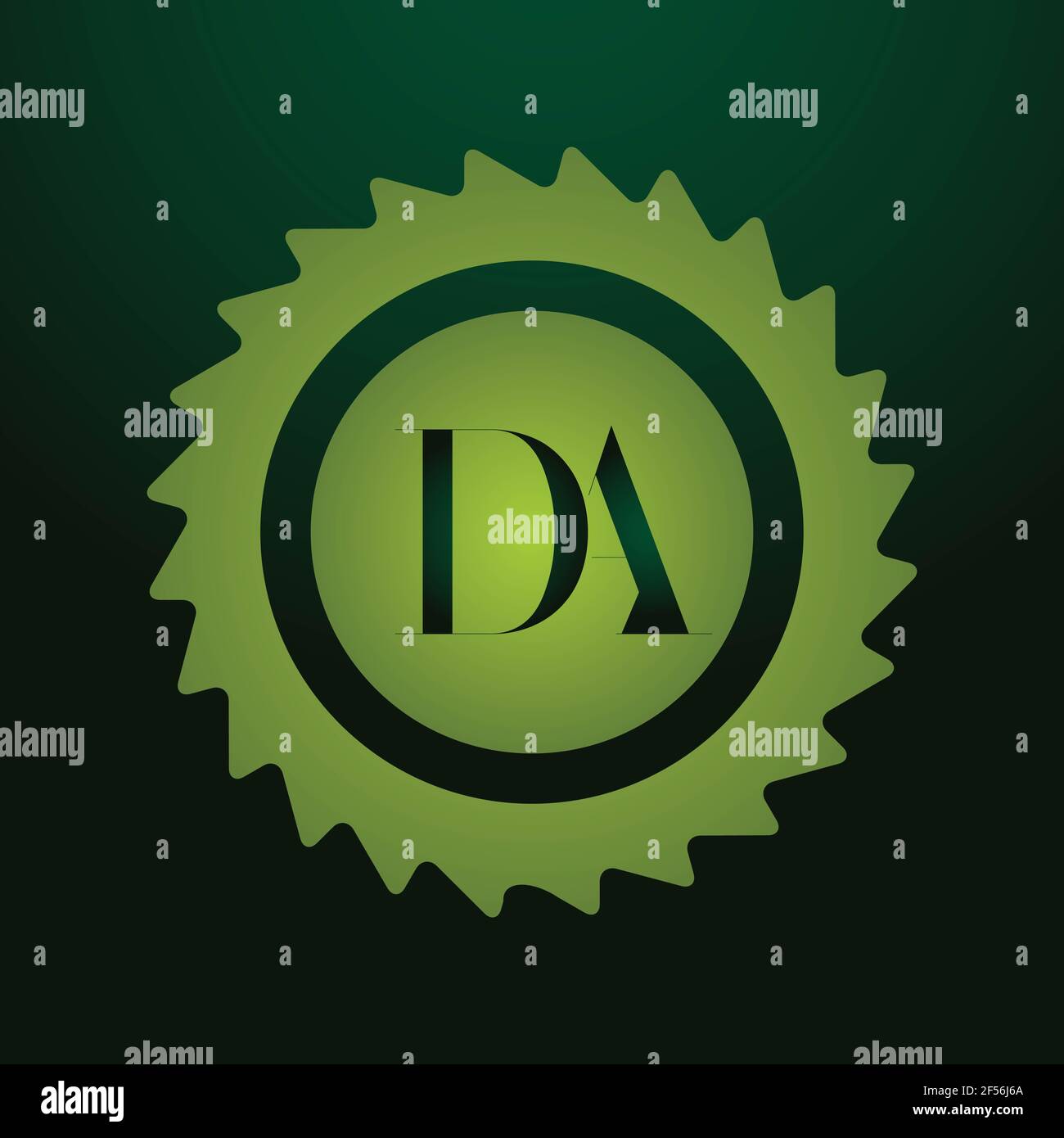 Initial Monogram Letter DA Logo Design Vector Template. DA Letter Logo ...