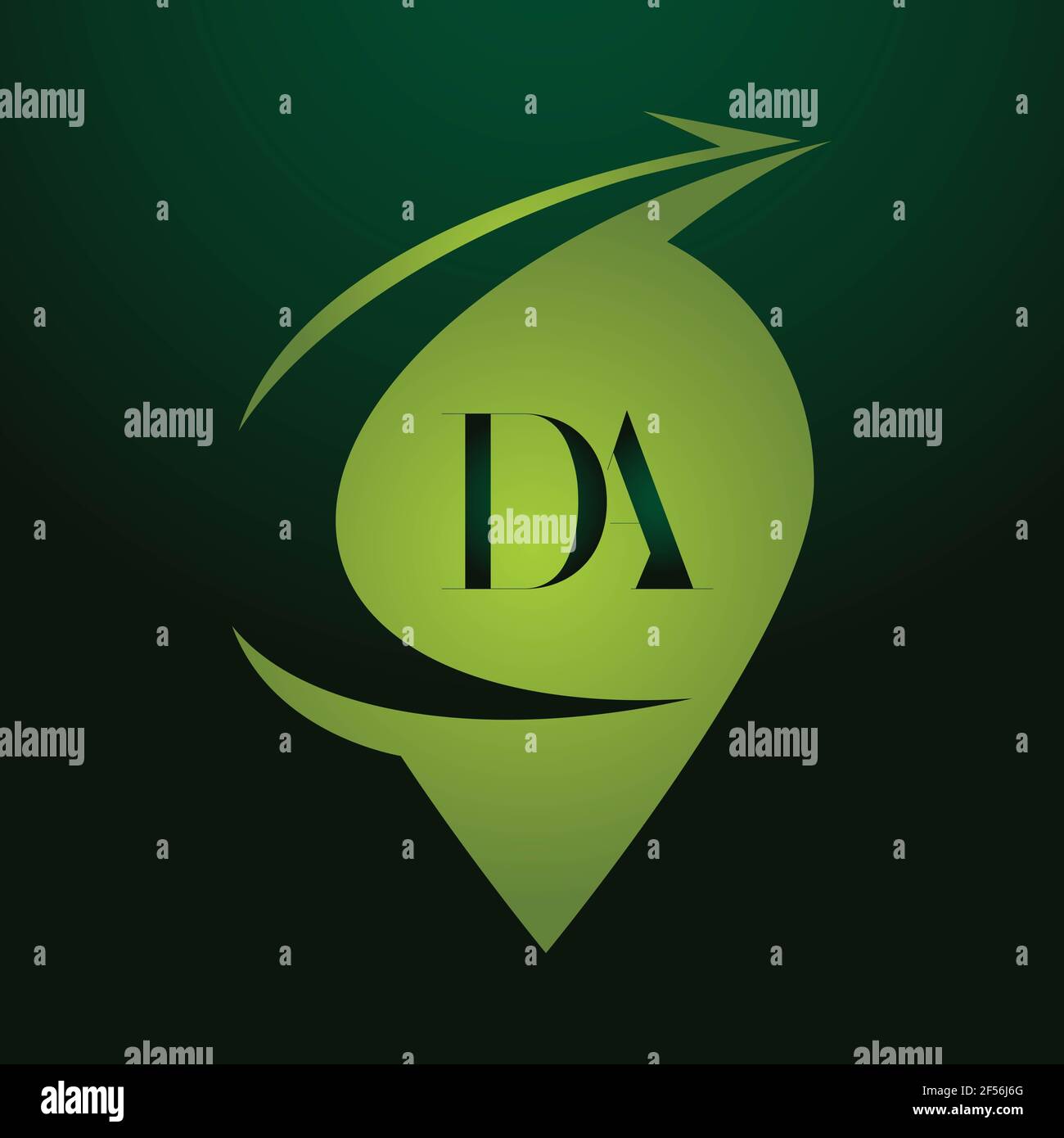 Initial Monogram Letter DA Logo Design Vector Template. DA Letter Logo ...