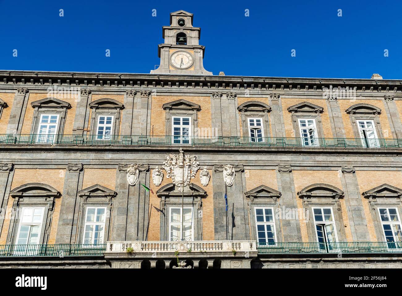 Facade of the Royal Palace of Naples (Palazzo Reale di Napoli) in ...