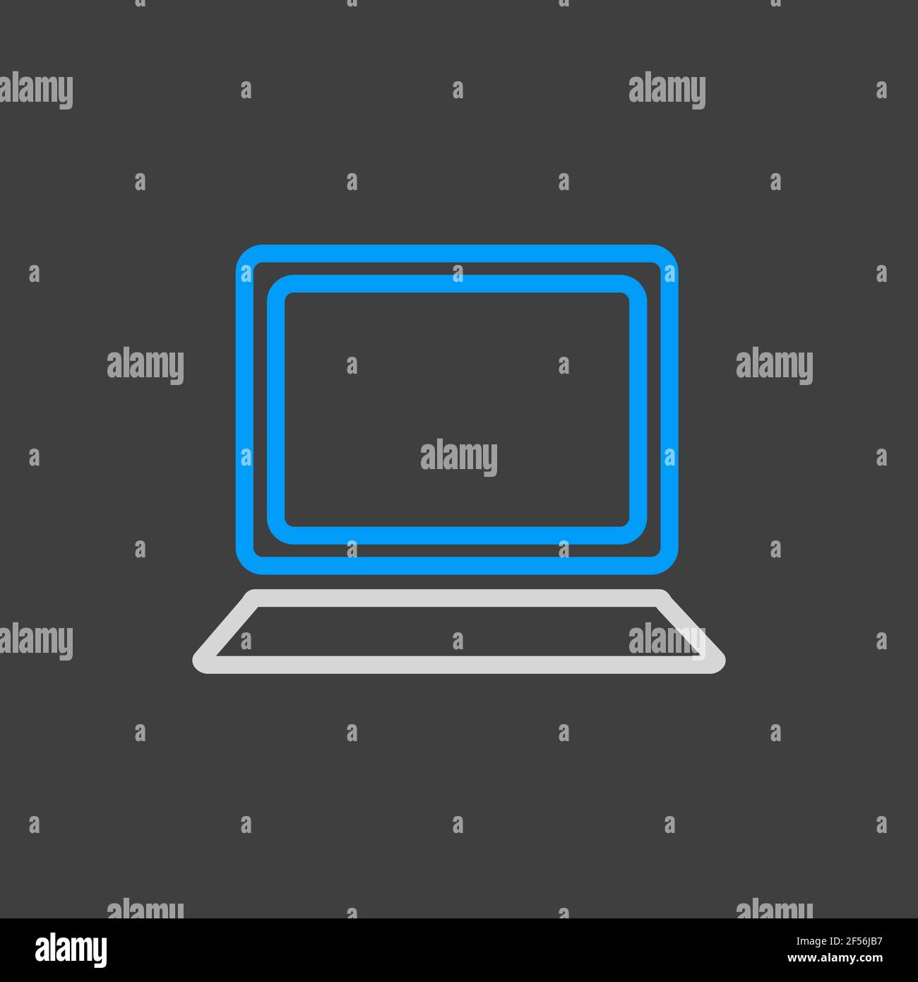 Laptop outline icon. Workspace sign. Graph symbol for your web site ...