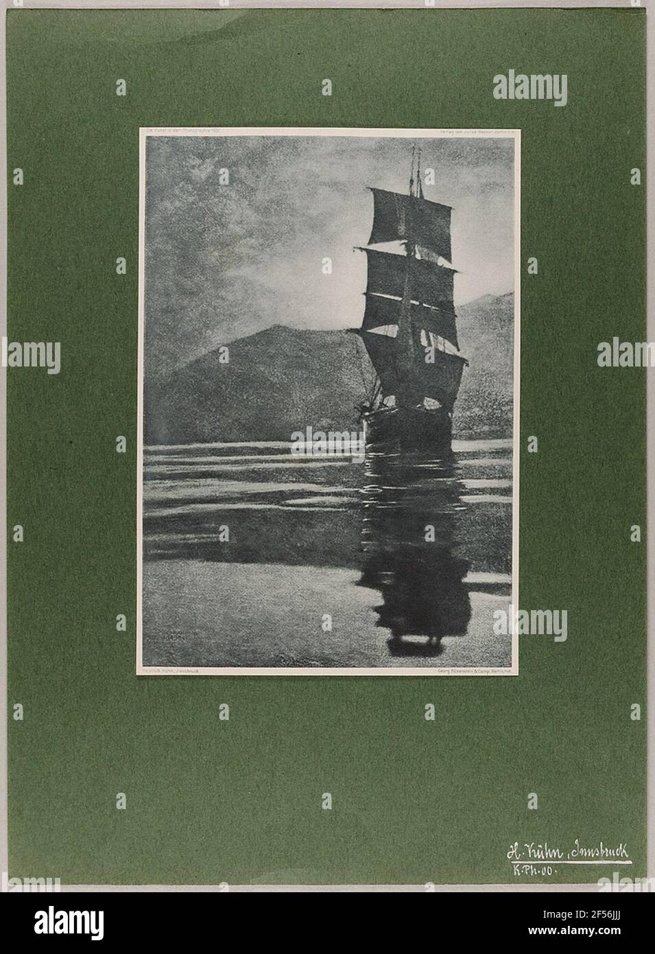 Sailing ship. Heliogravure from Art in Photograph, 1900. Collection of ...