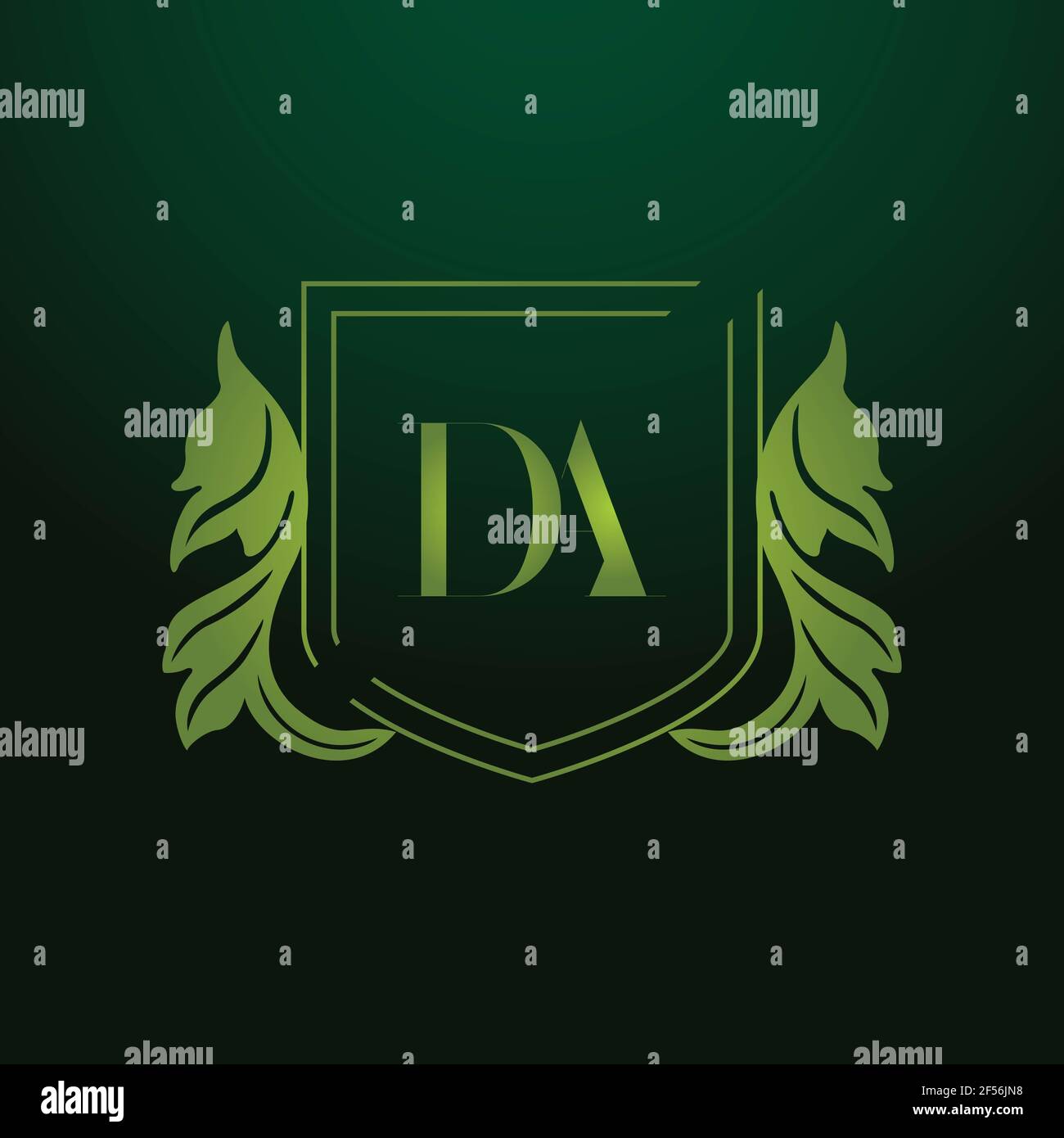 Initial Monogram Letter DA Logo Design Vector Template. DA Letter Logo ...