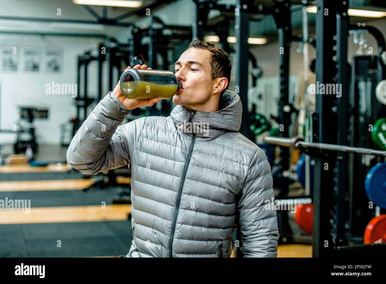 Man drinking energy drink hi-res stock photography and images - Alamy