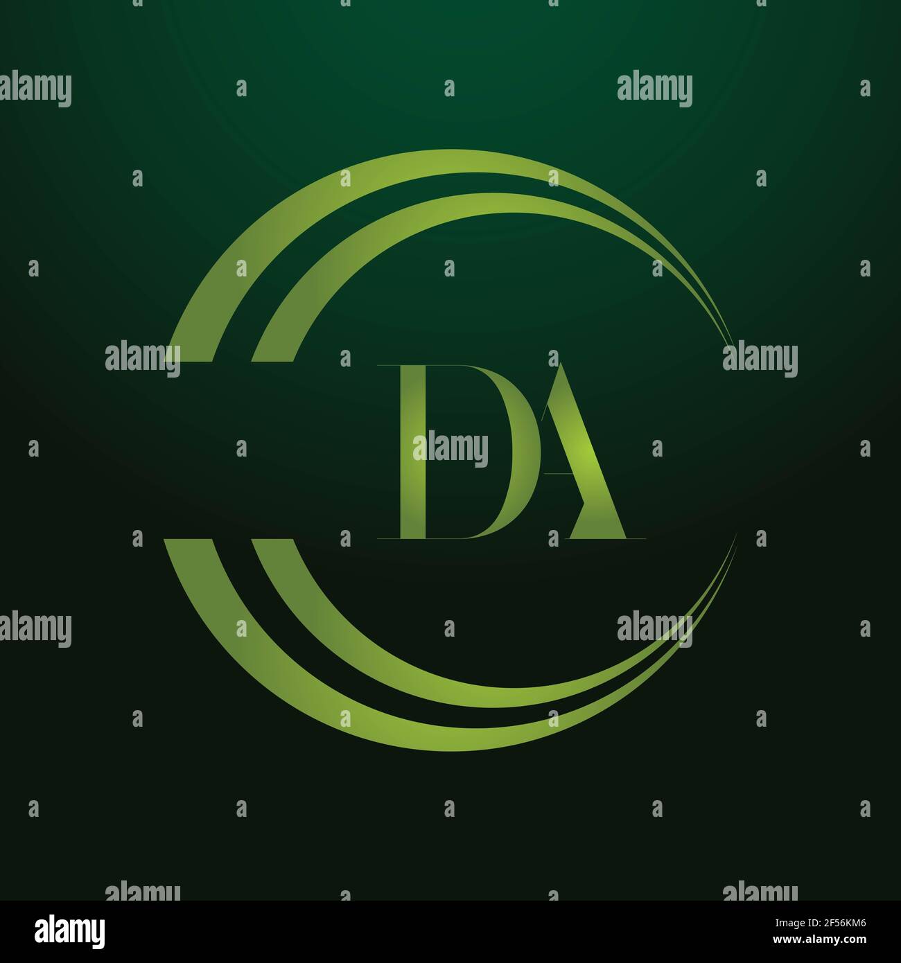 Initial Monogram Letter DA Logo Design Vector Template. DA Letter Logo ...