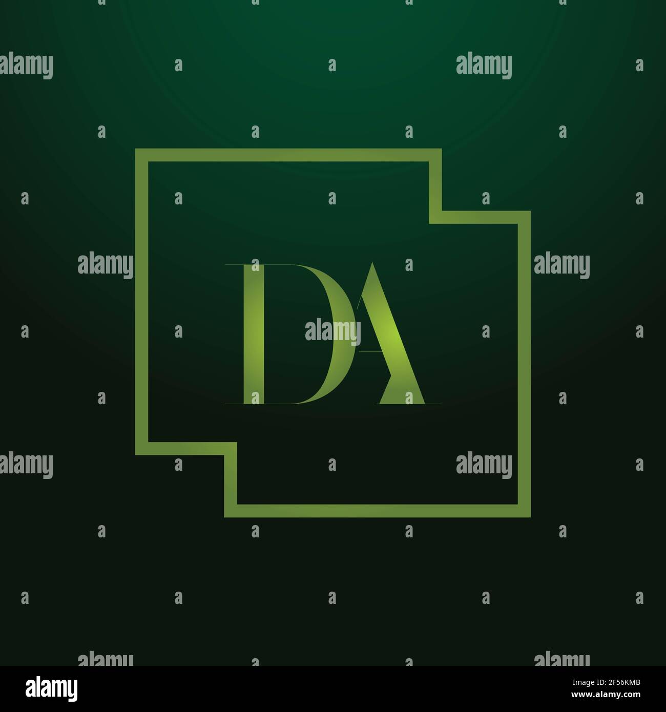 Initial Monogram Letter DA Logo Design Vector Template. DA Letter Logo ...