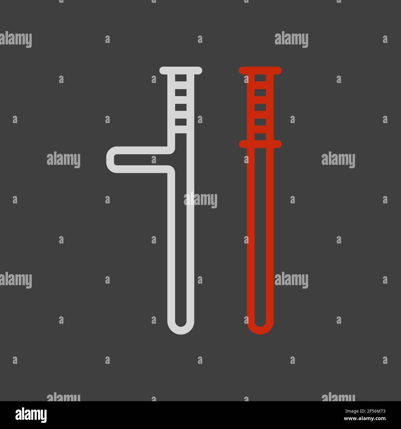 Police baton vector icon. Demonstration, protest, strike, revolution ...