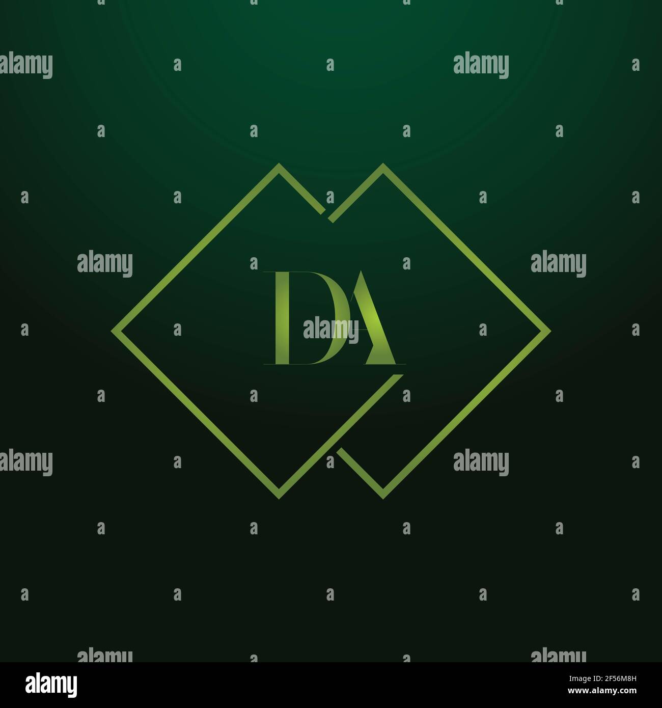 Initial Monogram Letter DA Logo Design Vector Template. DA Letter Logo ...