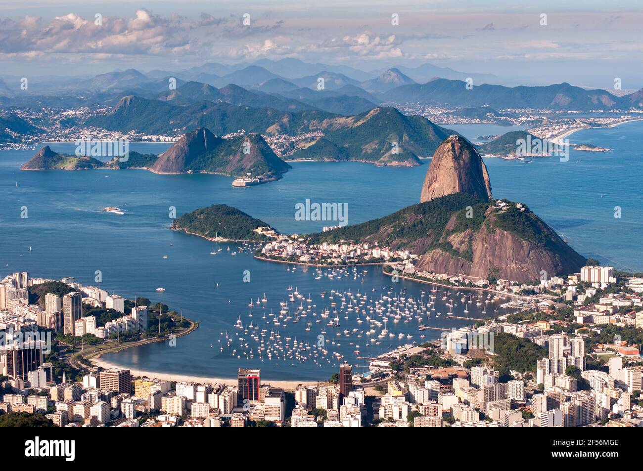 Famous View of Rio de Janeiro City From the Corcovado Mountain Stock ...