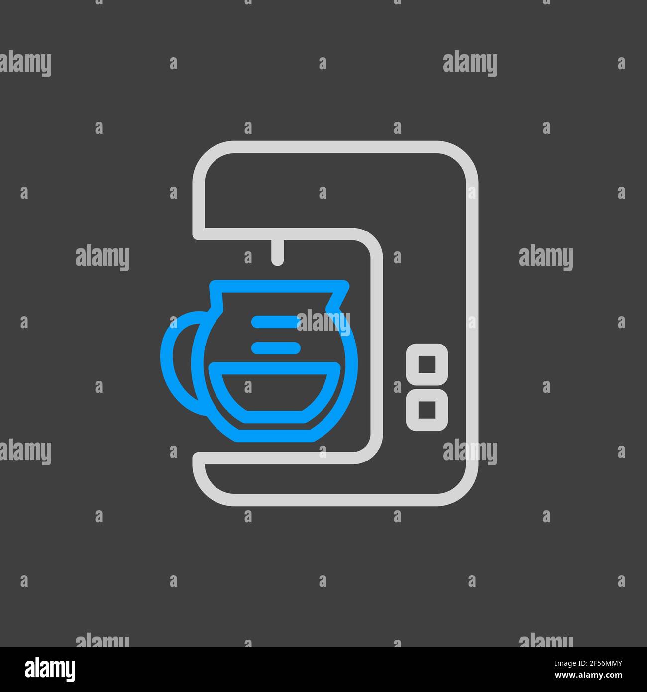 Coffee maker machine outline icon. Workspace sign. Graph symbol for ...
