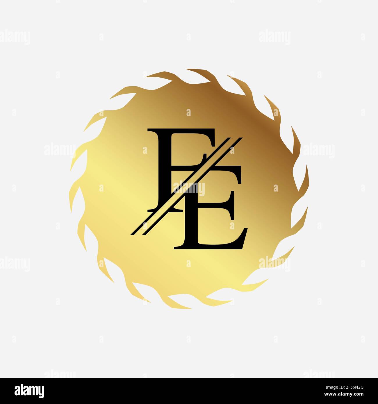Initial Letter FE Logo Template Design Vector Illustration Stock Photo ...