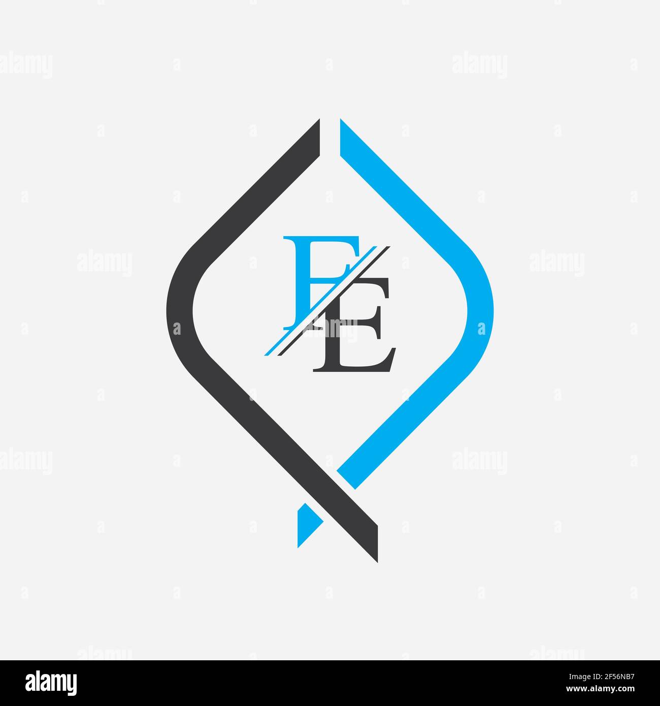 Initial Letter FE Logo Template Design Vector Illustration Stock Photo ...