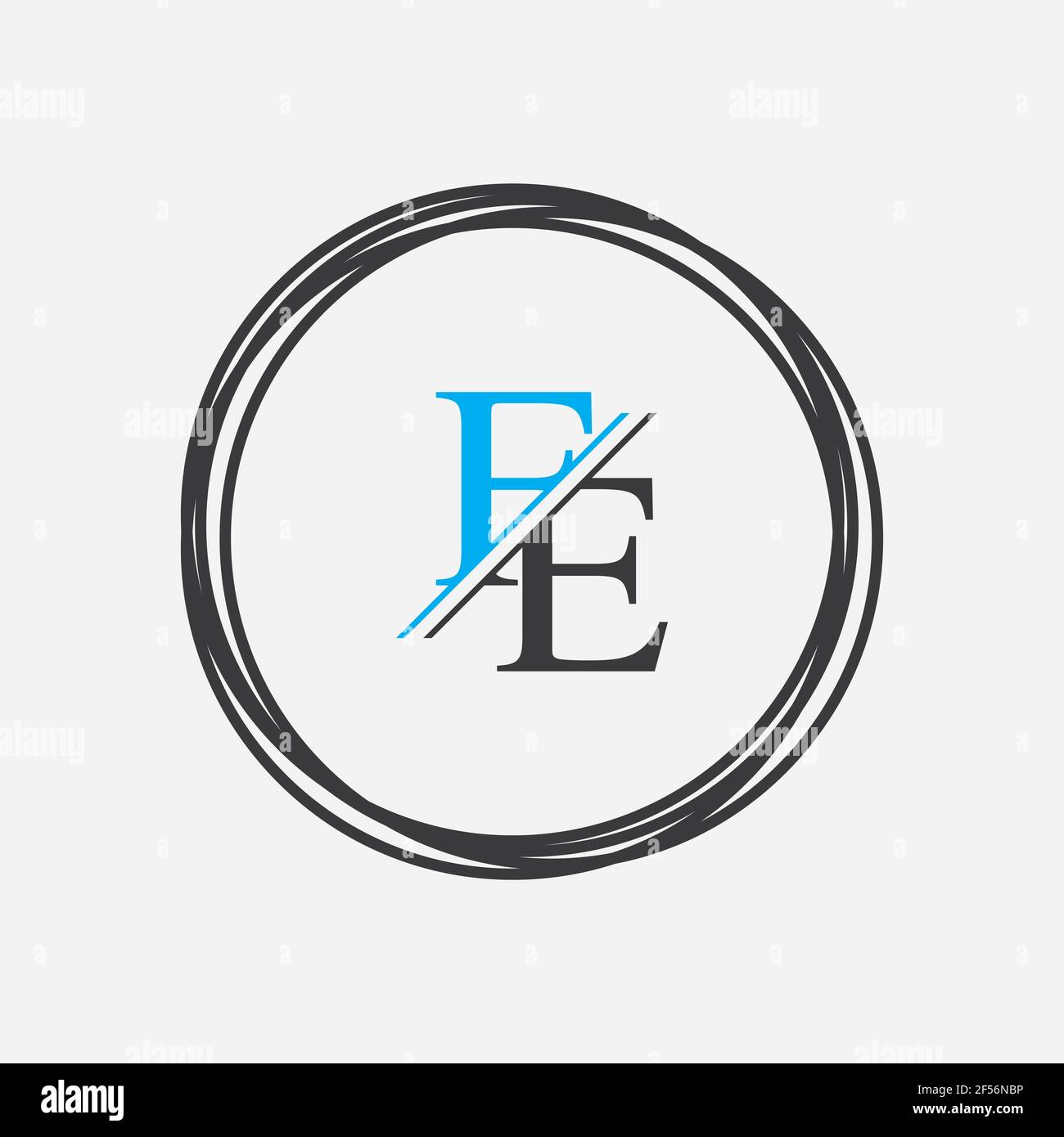 Initial Letter FE Logo Template Design Vector Illustration Stock Photo ...