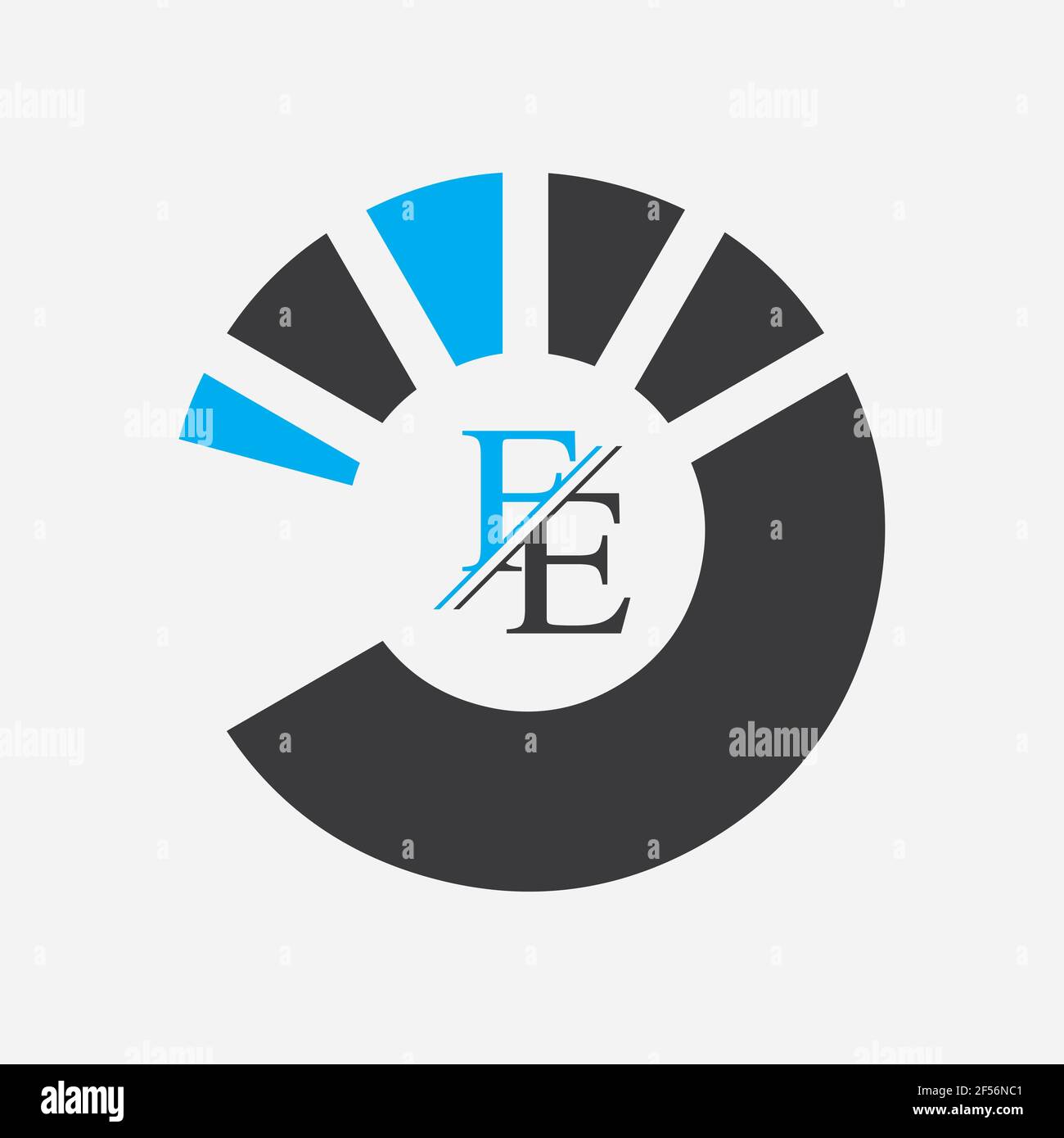 Initial Letter FE Logo Template Design Vector Illustration Stock Photo ...