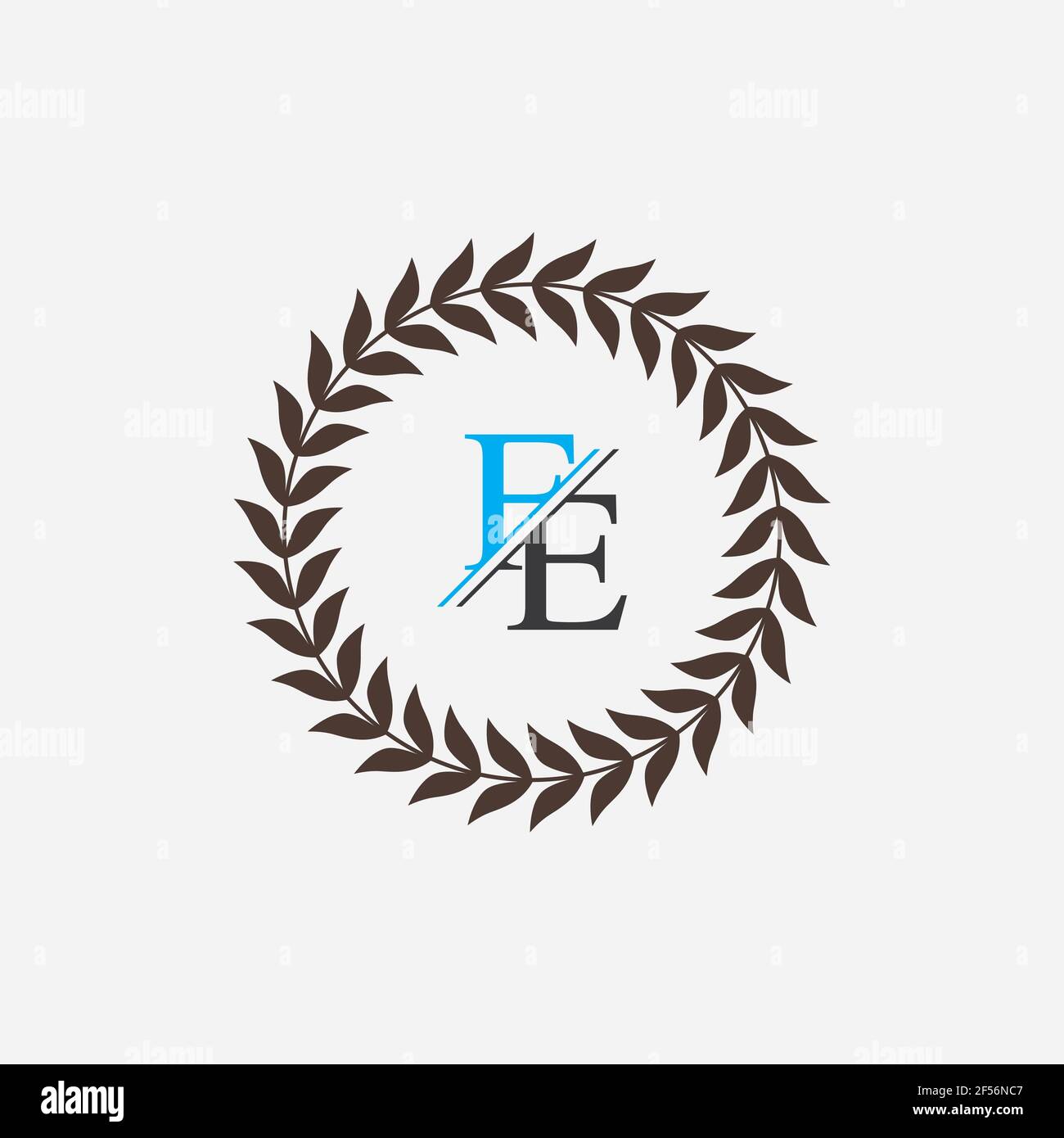 Initial Letter FE Logo Template Design Vector Illustration Stock Photo ...