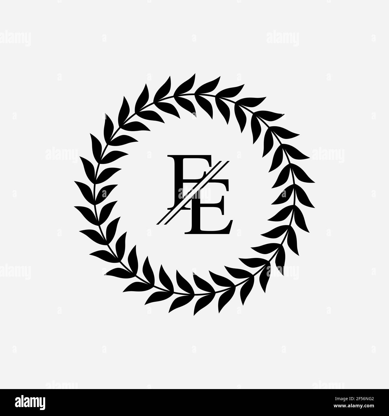 Initial Letter FE Logo Template Design Vector Illustration Stock Photo ...