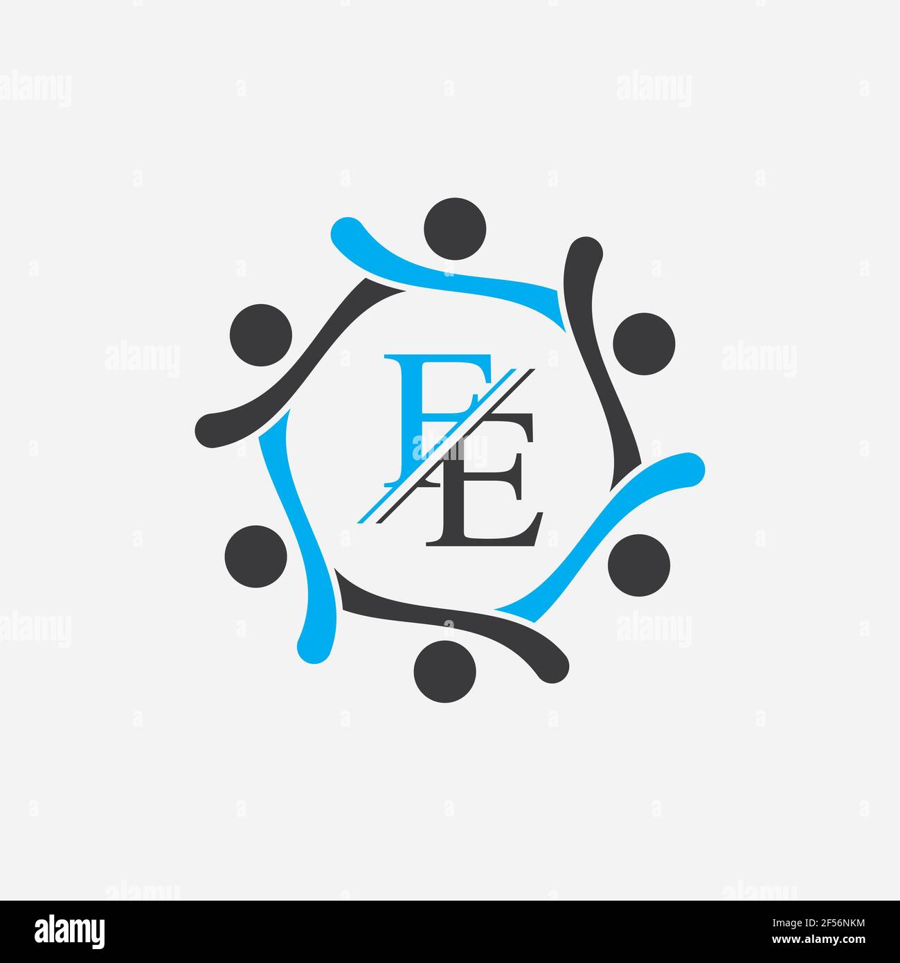 Initial Letter FE Logo Template Design Vector Illustration Stock Photo ...