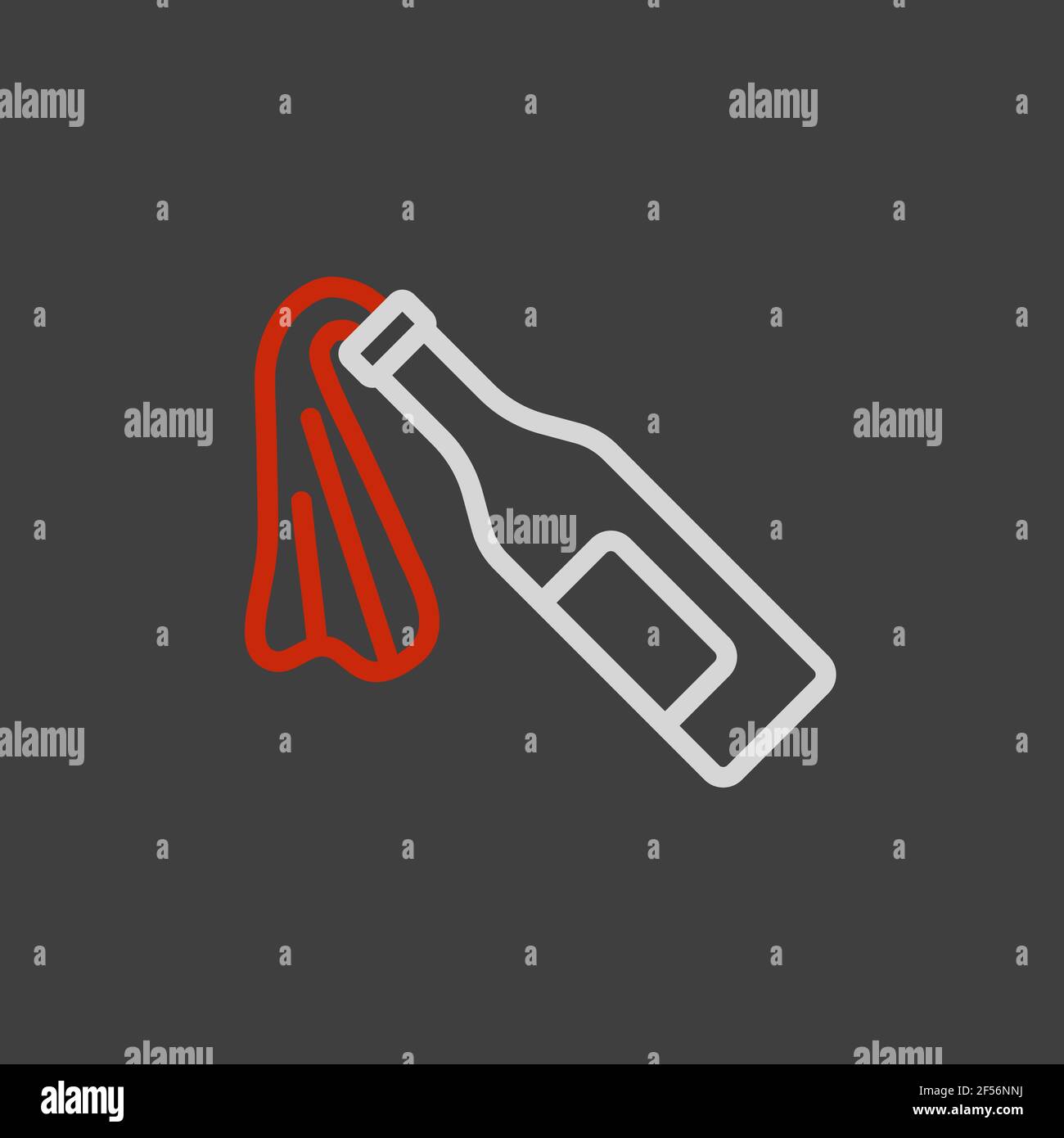 Molotov cocktail flat vector icon. Demonstration, protest, strike ...