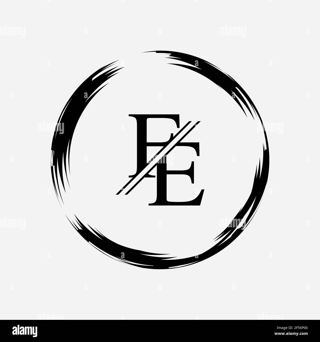 Initial Letter FE Logo Template Design Vector Illustration Stock Photo ...