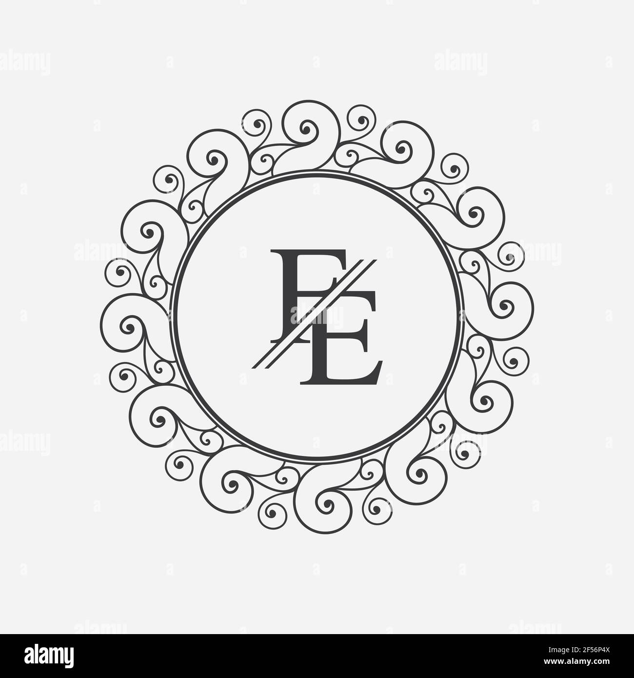 Initial Letter FE Logo Template Design Vector Illustration Stock Photo ...