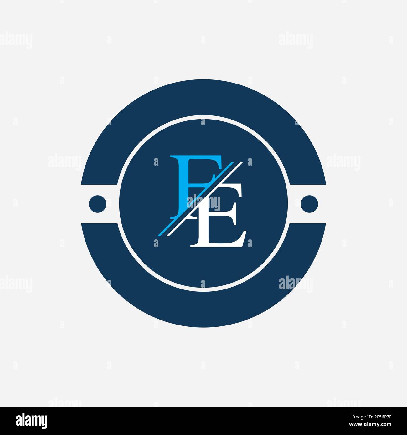 Initial Letter FE Logo Template Design Vector Illustration Stock Photo ...