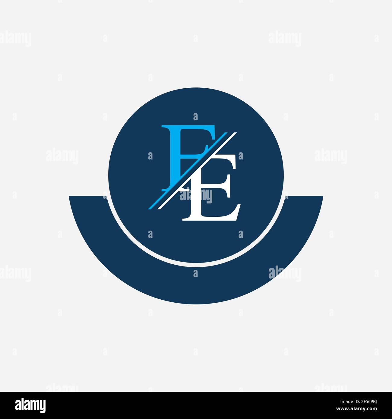 Initial Letter FE Logo Template Design Vector Illustration Stock Photo ...