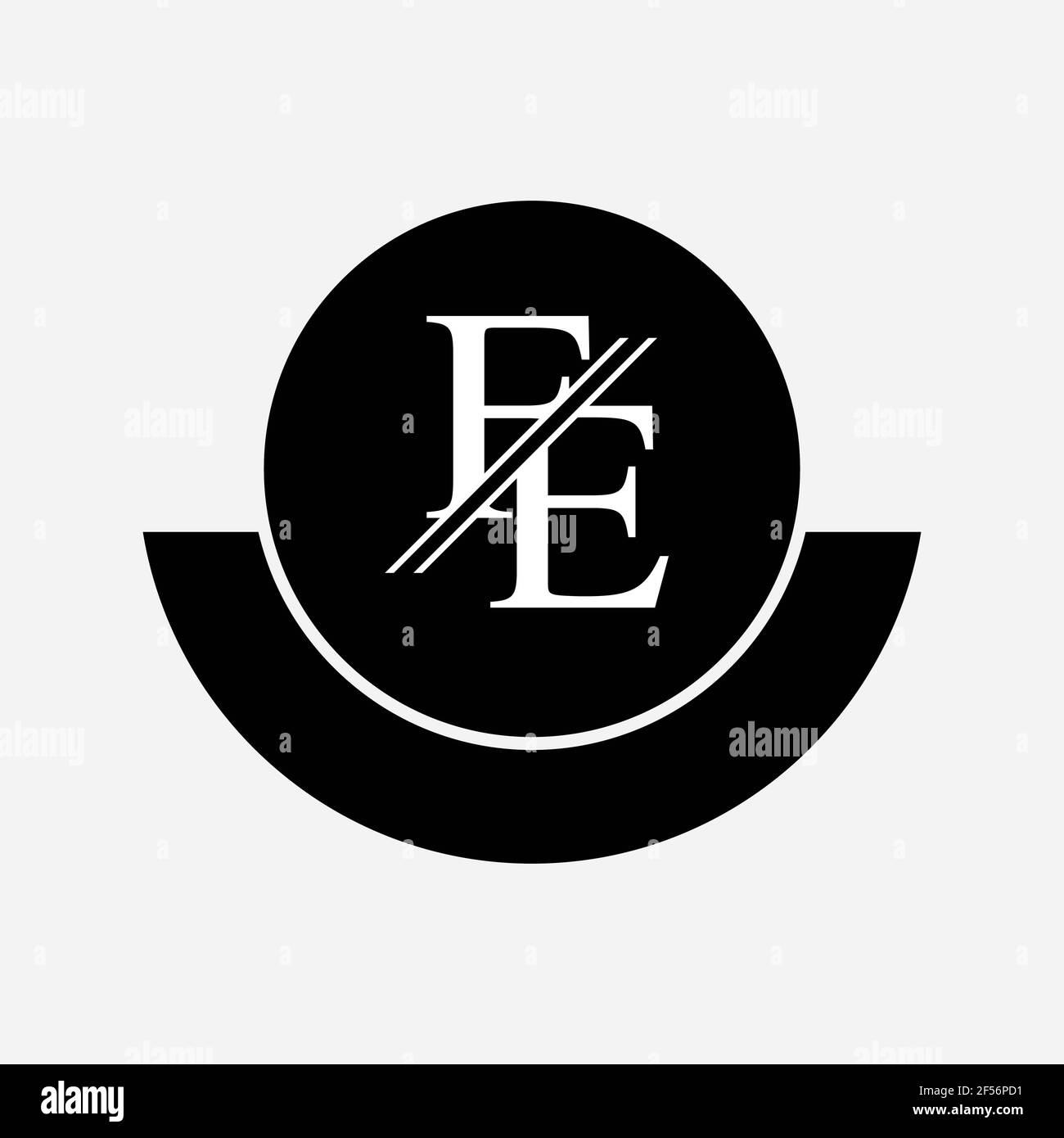Initial Letter FE Logo Template Design Vector Illustration Stock Photo ...