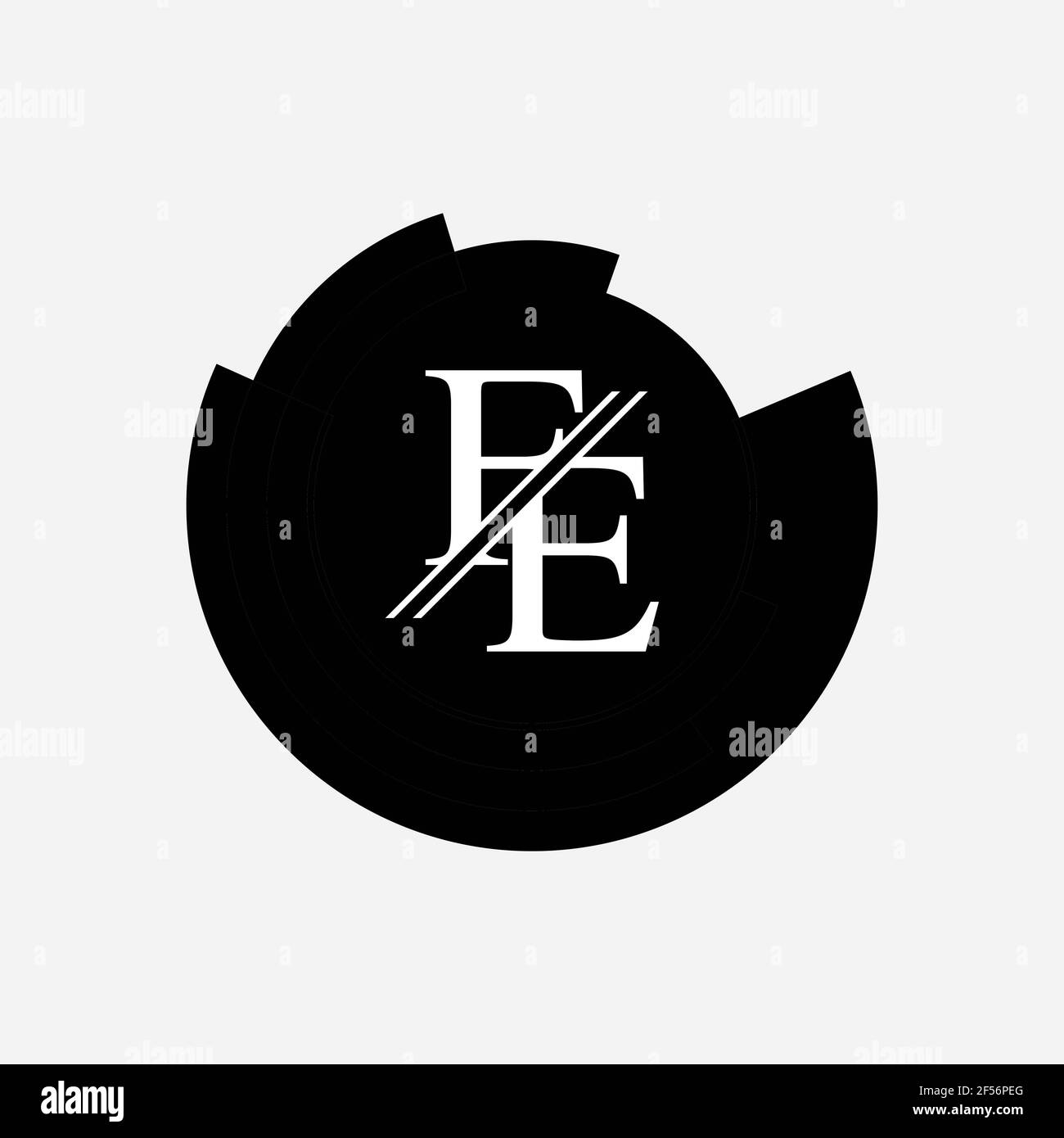 Initial Letter FE Logo Template Design Vector Illustration Stock Photo ...
