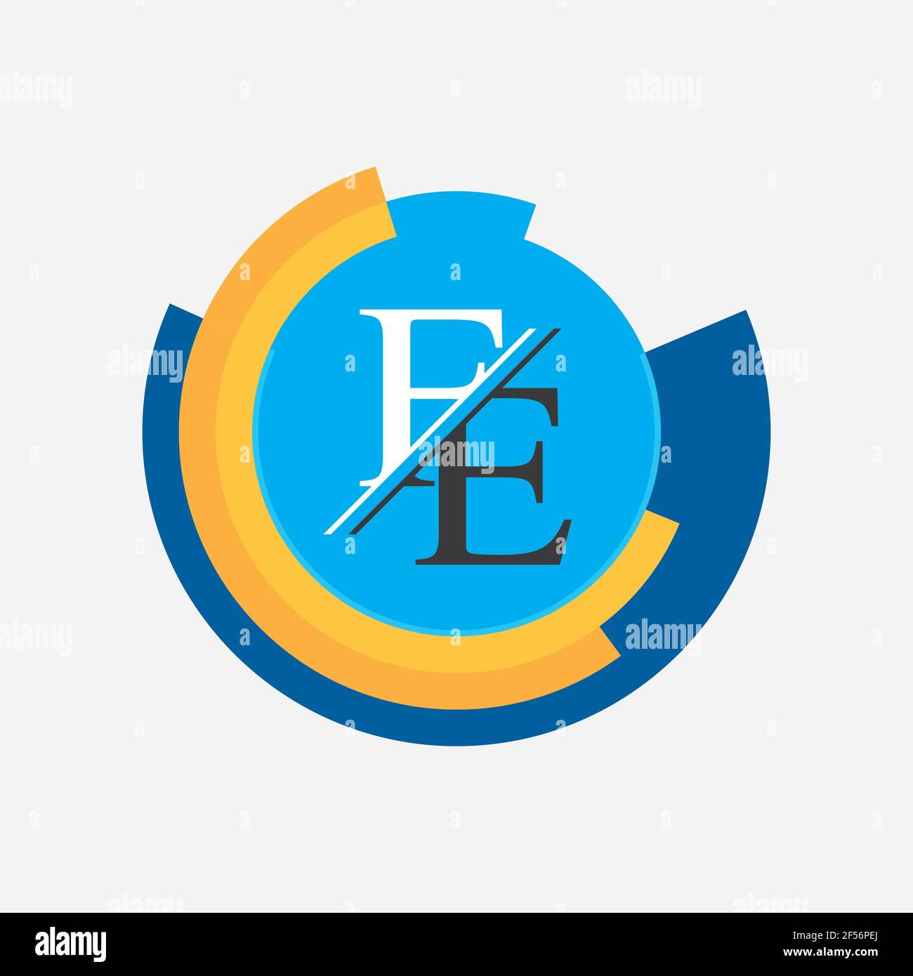 Initial Letter FE Logo Template Design Vector Illustration Stock Photo ...